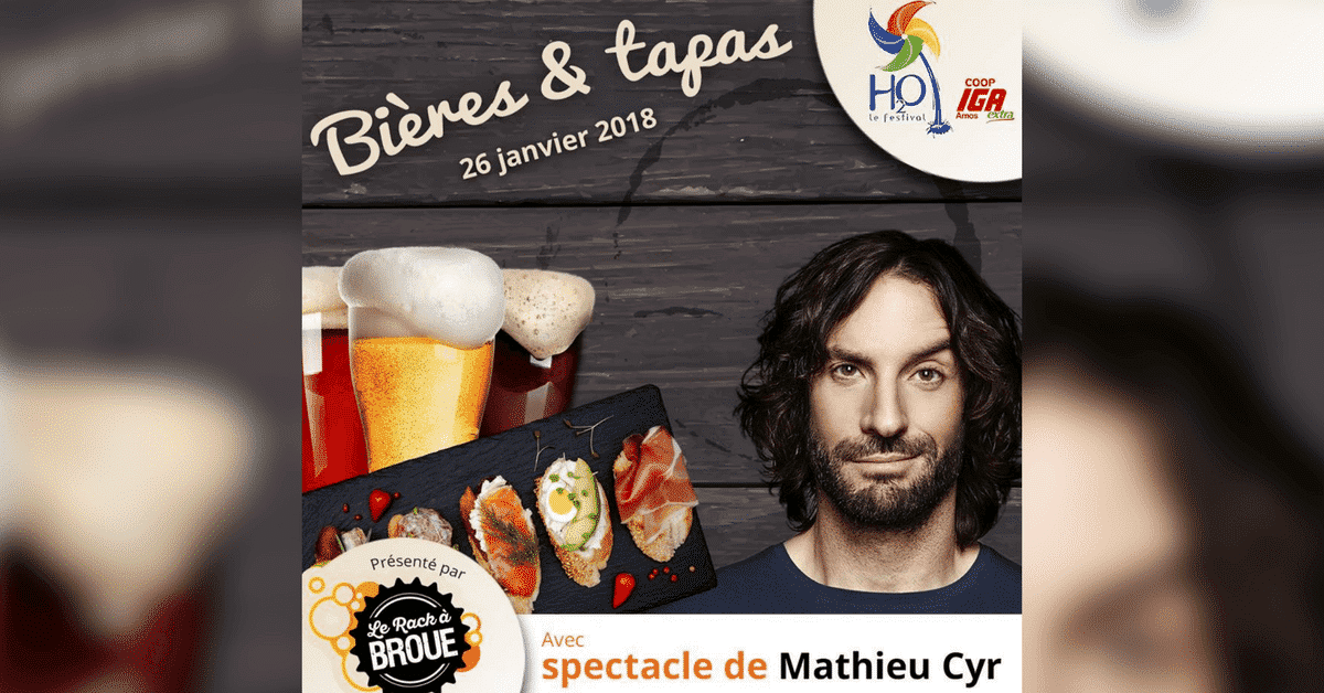 MédiAT | Mathieu Cyr pour le Bières et tapas organisé par H2O le…